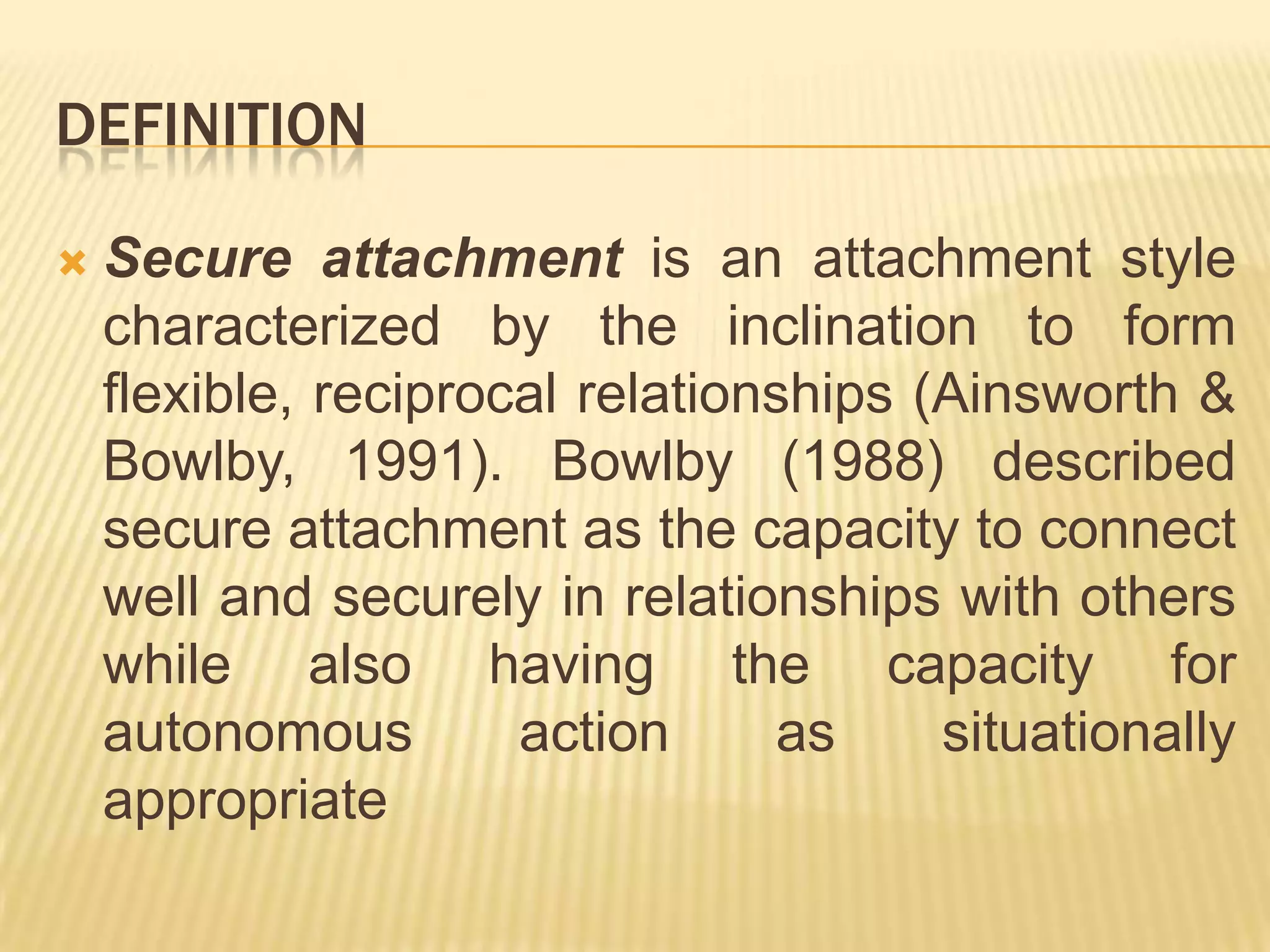 attachment theory. | PPTX