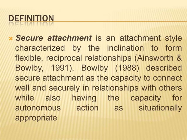 attachment theory. | PPT