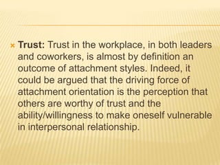 attachment theory. | PPTX