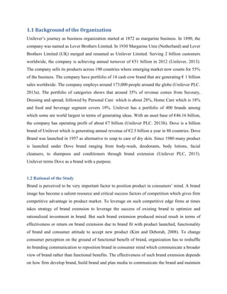 Research proposal on dove edited | DOCX