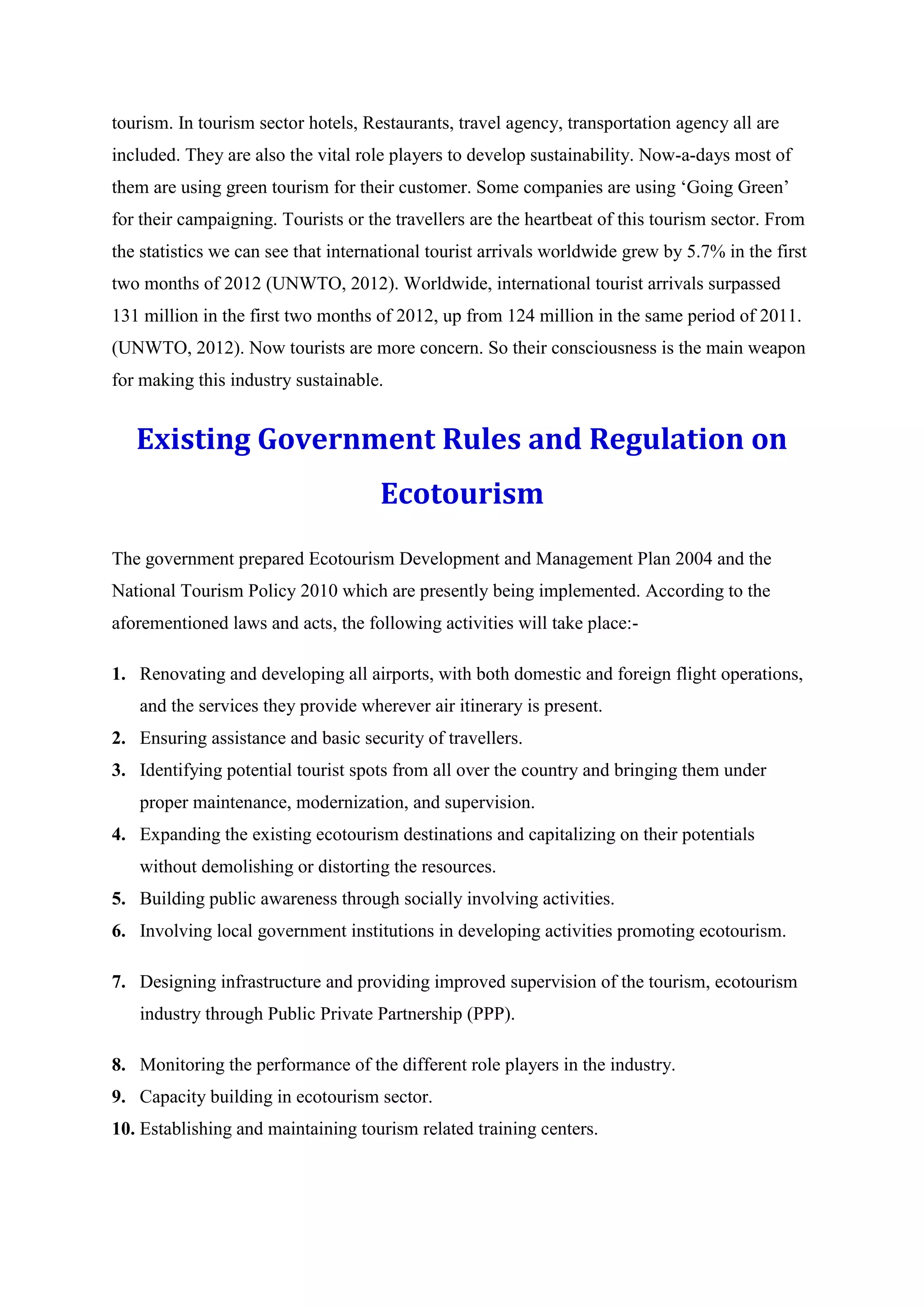 Research proposal on ecotourism | PDF