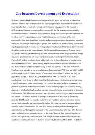 Research proposal on ecotourism | PDF