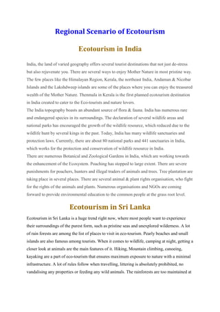 Research proposal on ecotourism | PDF