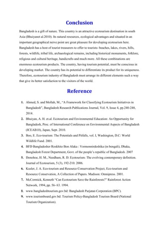 Research proposal on ecotourism | PDF