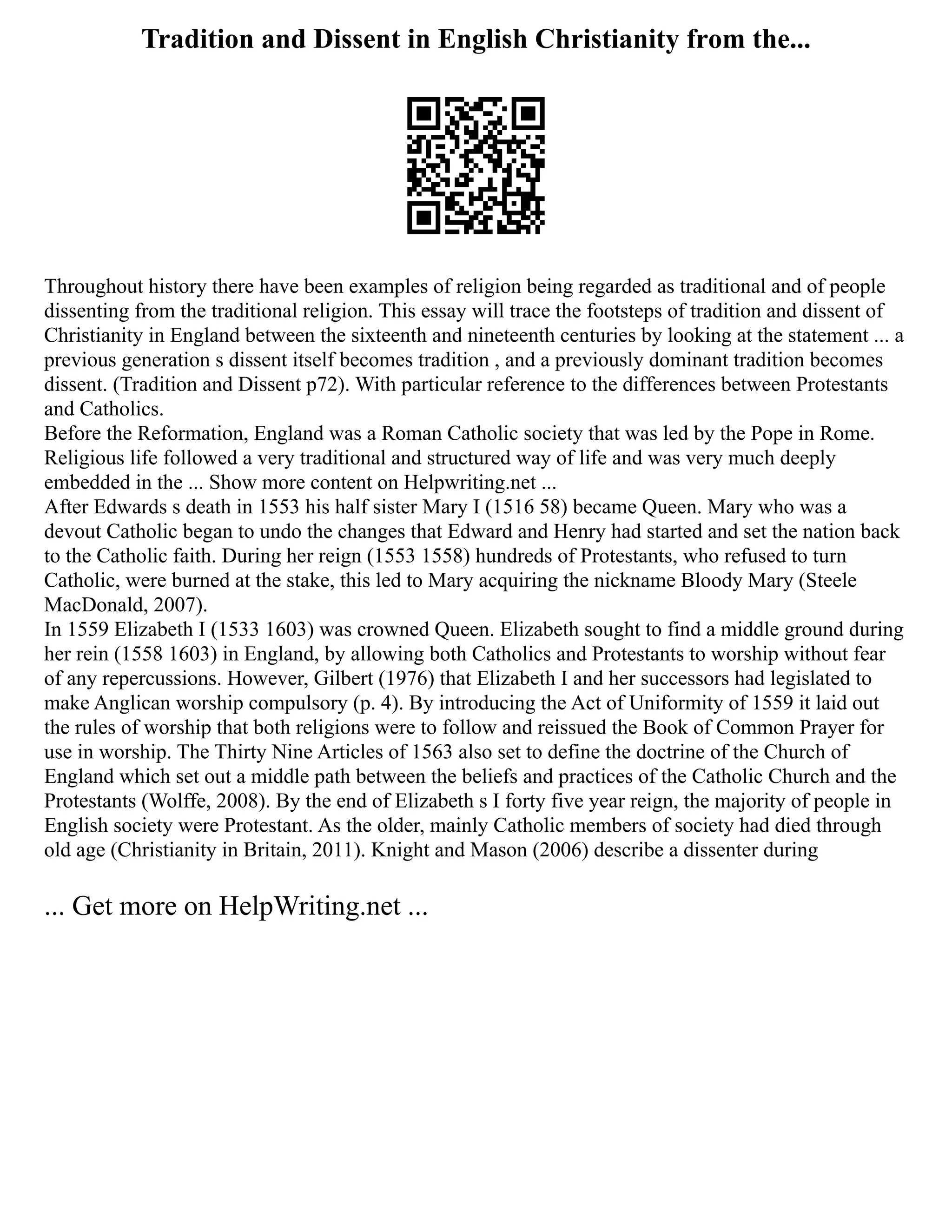 Research Proposal Paper Examples Topics 200 R | PDF | Christianity ...