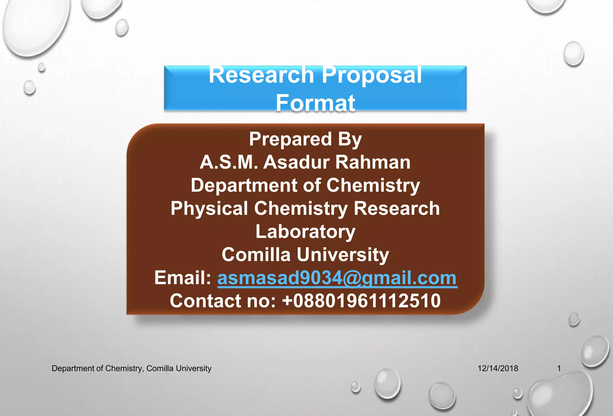 How to write a Research proposal ppt | PPTX