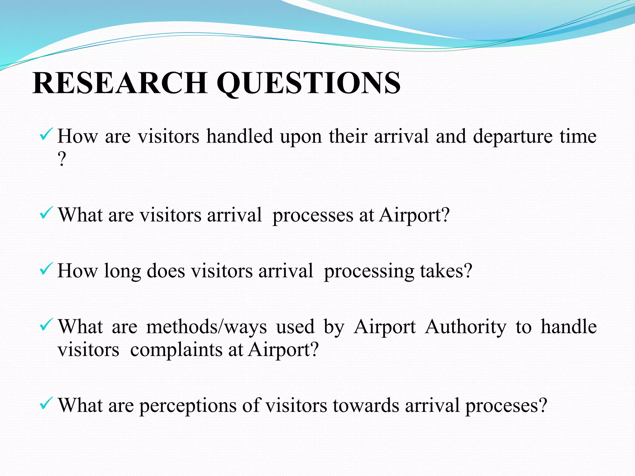 Research proposal presentation on handling of passengers at airport | PPTX