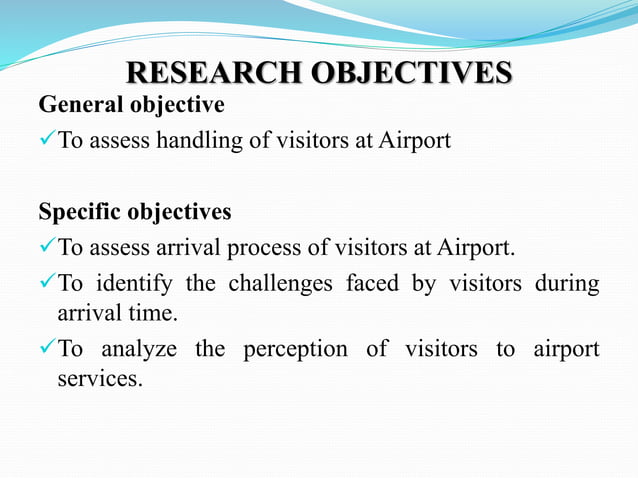 Research proposal presentation on handling of passengers at airport | PPT
