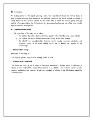 Research proposal (Retail Banking) | DOCX