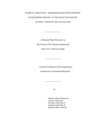 Research Proposal Outline Example