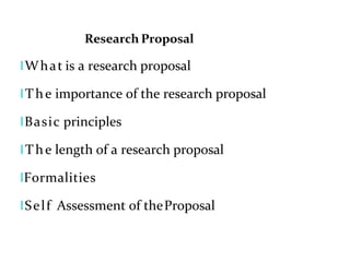 Research proposal | PPT