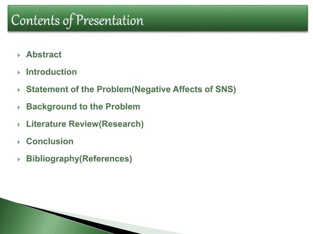 Negative Effects of SNS | PPT