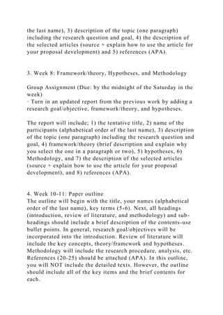 Research Proposal Tentative Schedule and Assignment(All of the .docx