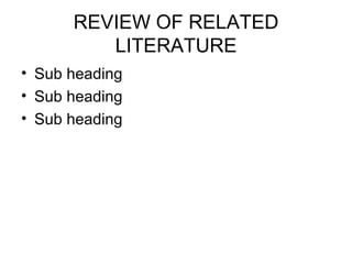 Research proposal the generic structure | PPT