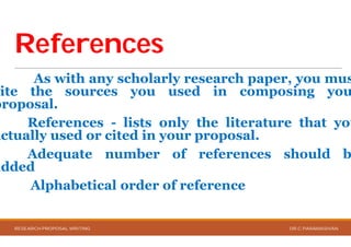 Research proposal writing | PPT