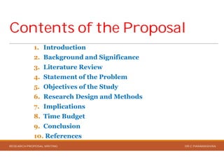 Research proposal writing | PDF