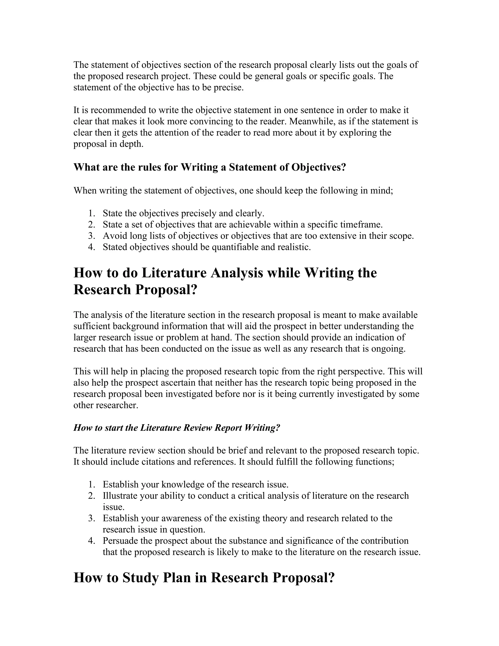 Research proposal writing study and analysis | PDF