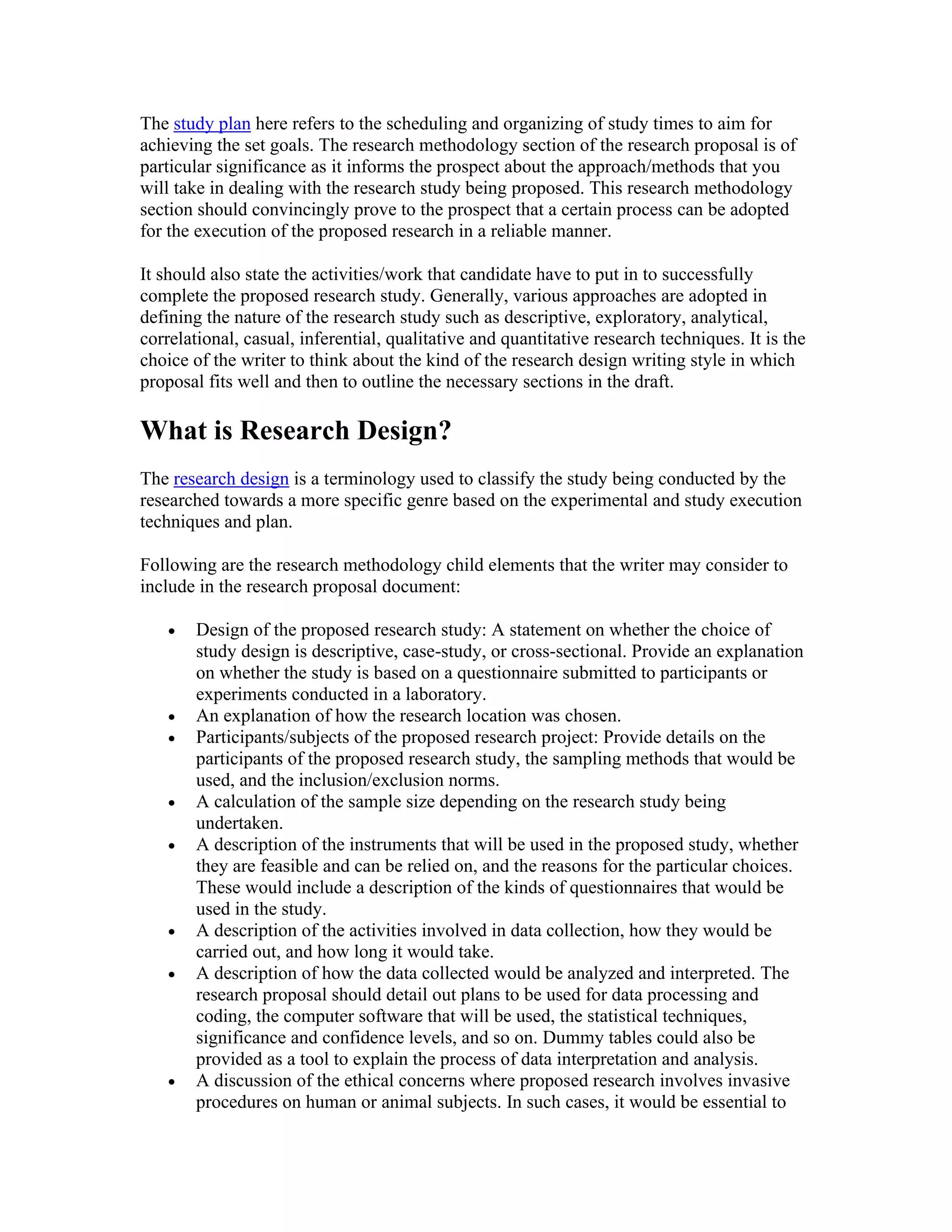 Research proposal writing study and analysis | PDF