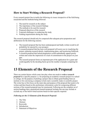 Research proposal writing study and analysis | PDF