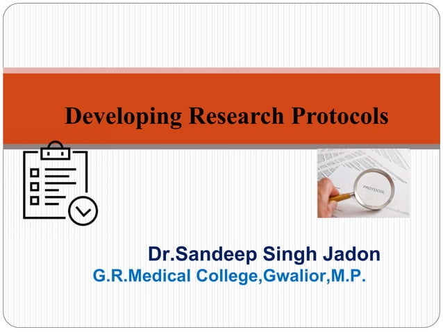 research protocol By Sandeep.pptx | Medical Health