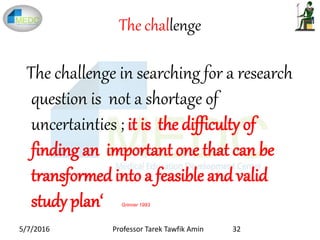 Research question, criteria, formulation, and relation to research ...