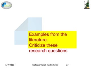 Research question, criteria, formulation, and relation to research ...