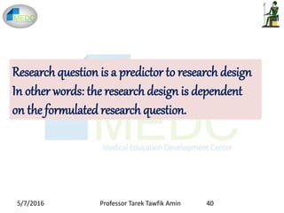 Research question, criteria, formulation, and relation to research ...