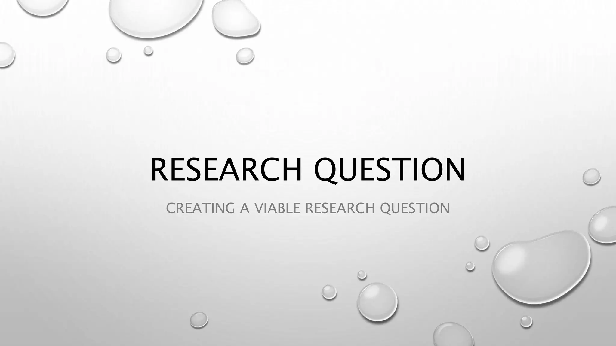 Research Question | PPT