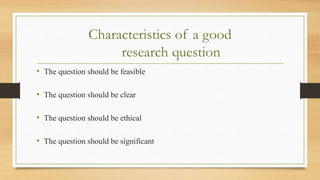 Research question | PPTX