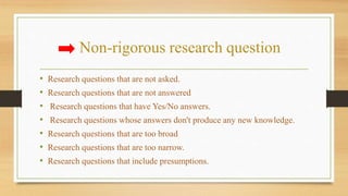 Research question | PPTX
