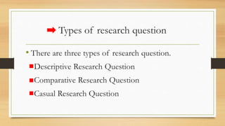 Research question | PPTX