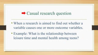 Research question | PPTX