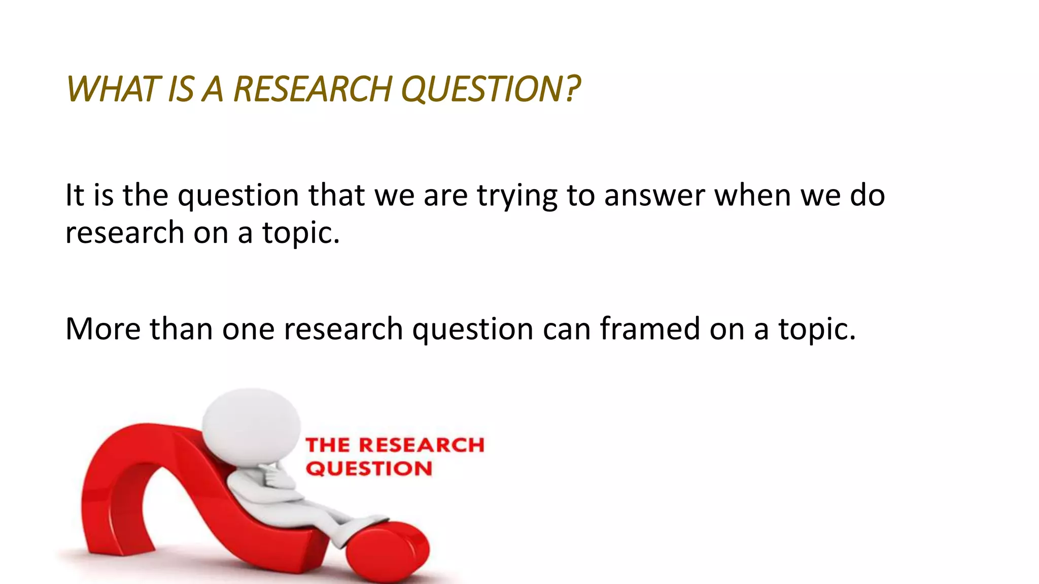 Formulating a Research question/ hypothesis | PPTX