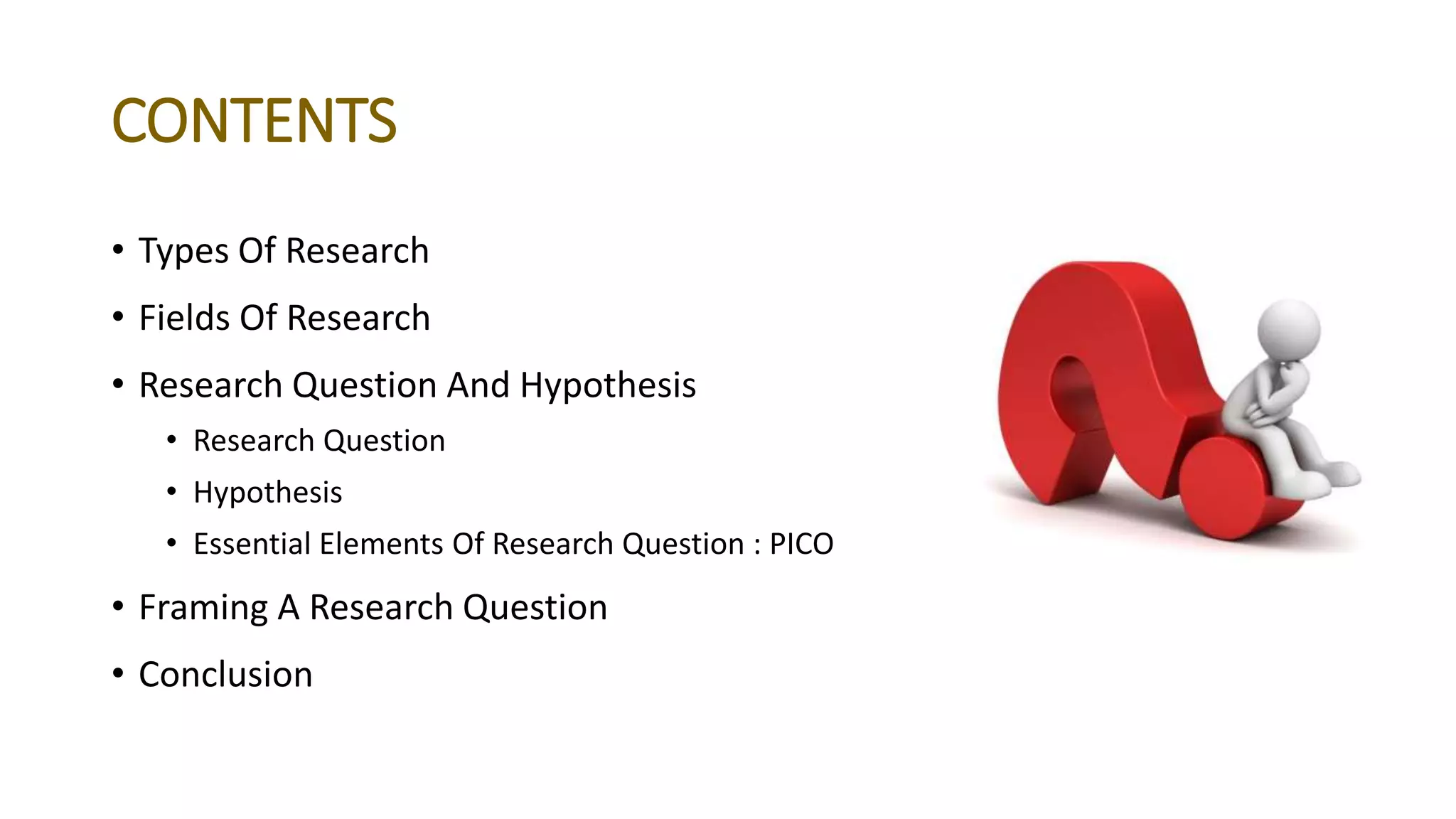 Formulating a Research question/ hypothesis | PPTX