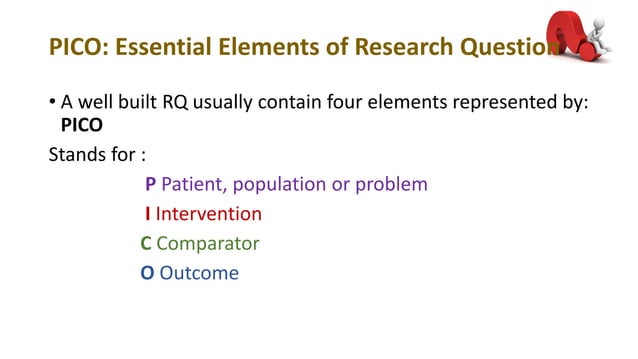 Formulating a Research question/ hypothesis | PPTX | Diseases and ...