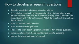 Identifying and formulating a research question: Ayurveda Perspective ...