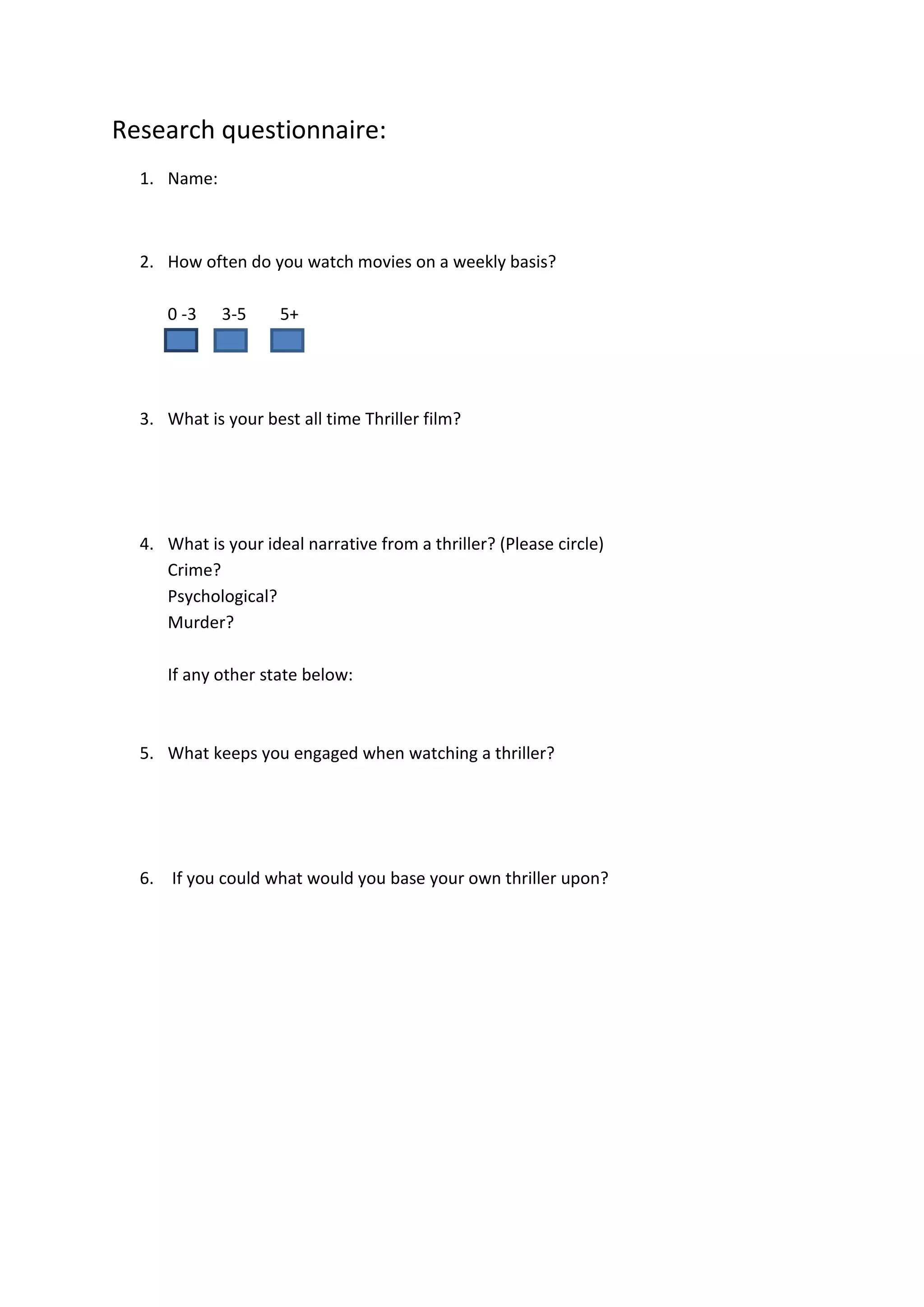 Research questionnaire | DOCX