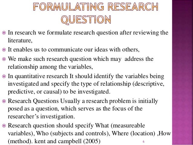 Formulating Research Question And Limitaions formulating-research-question-and-limitaions