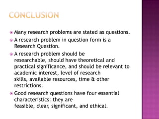 Research question presentation | PPTX
