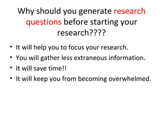 Research questions | PPT