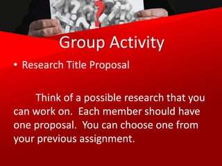 How to Write a Research Question | PDF