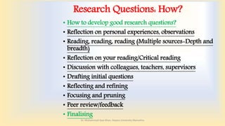 Research questions | PPTX