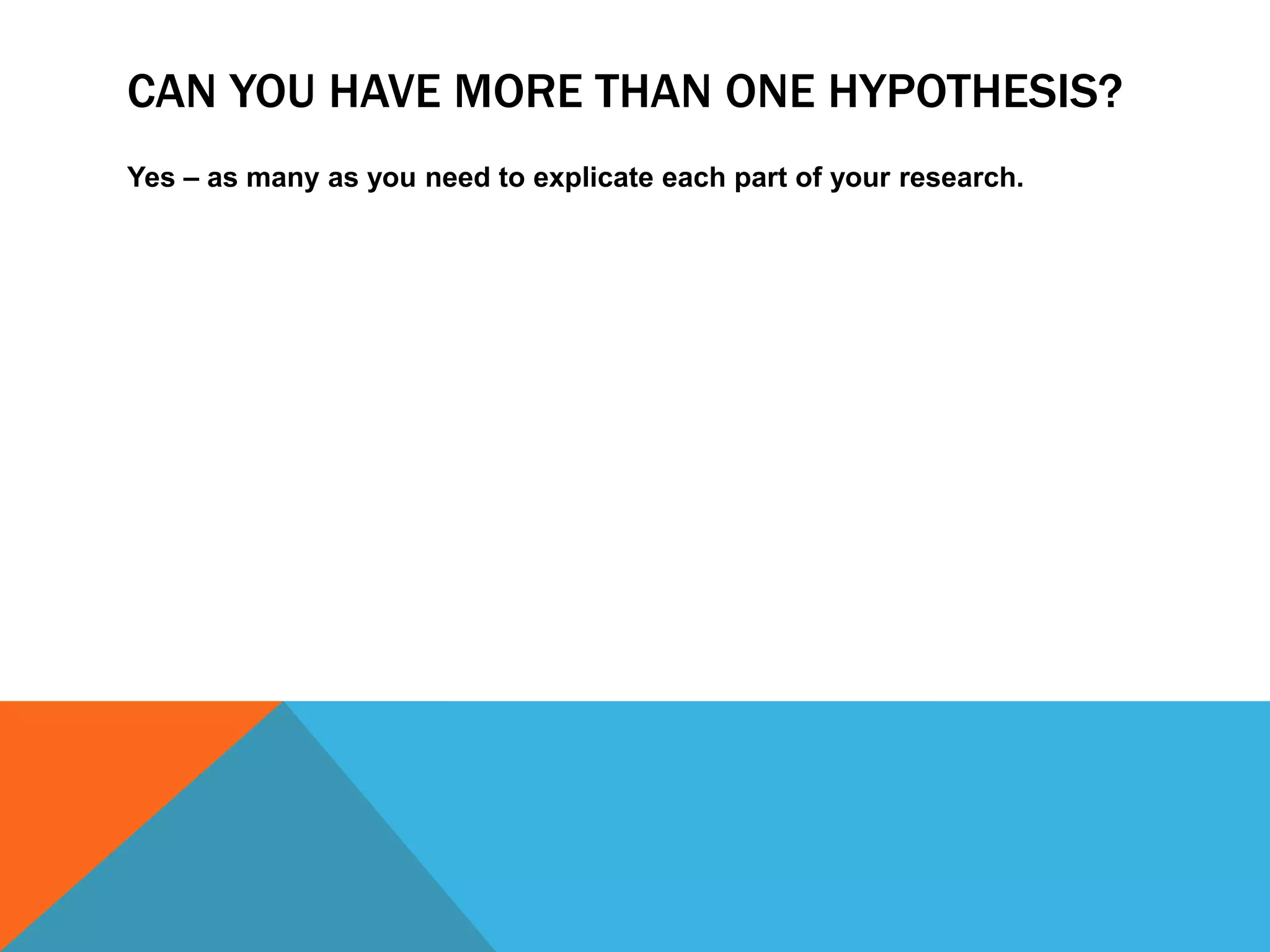 Research questions and hypotheses | PPT
