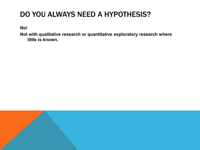 Research questions and hypotheses | PPT