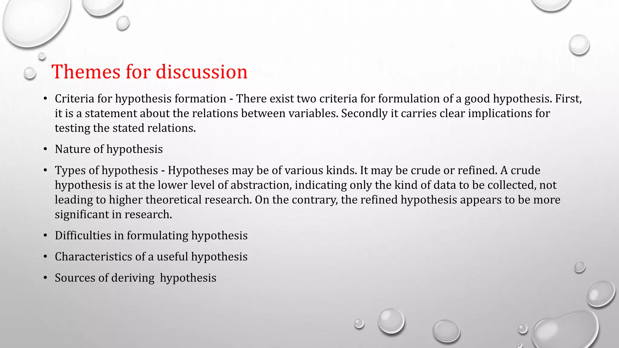 Research questions and hypothesis | PPTX