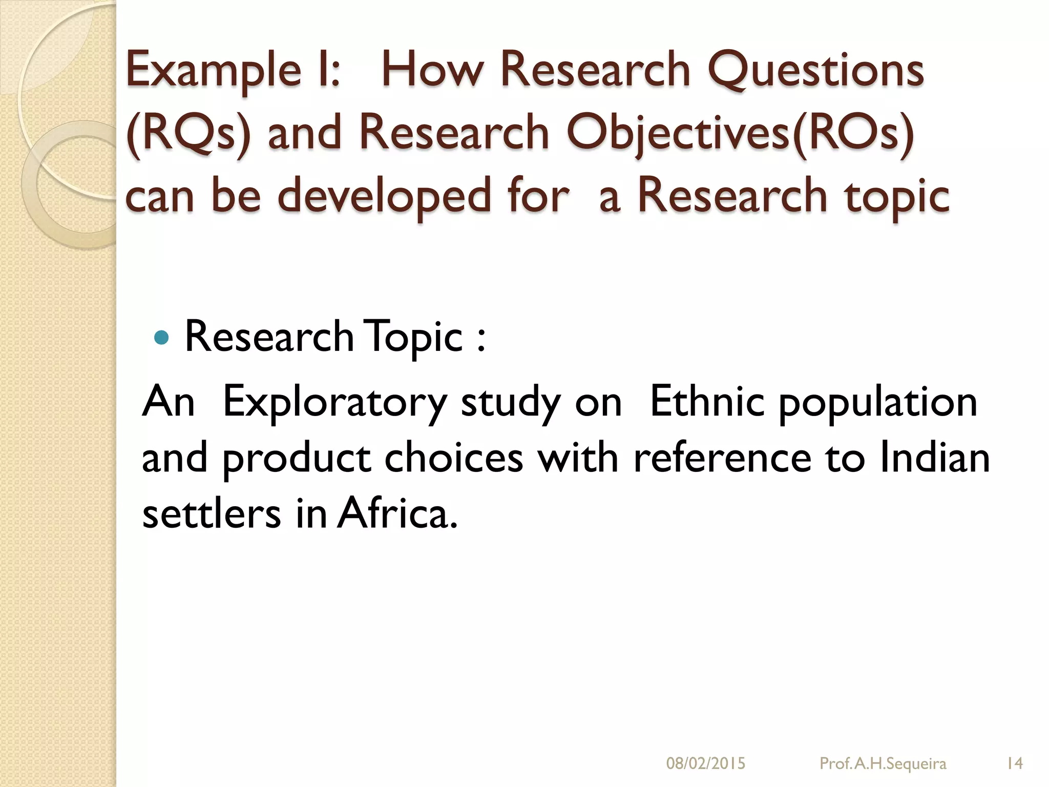 Research questions and research objectives | PDF