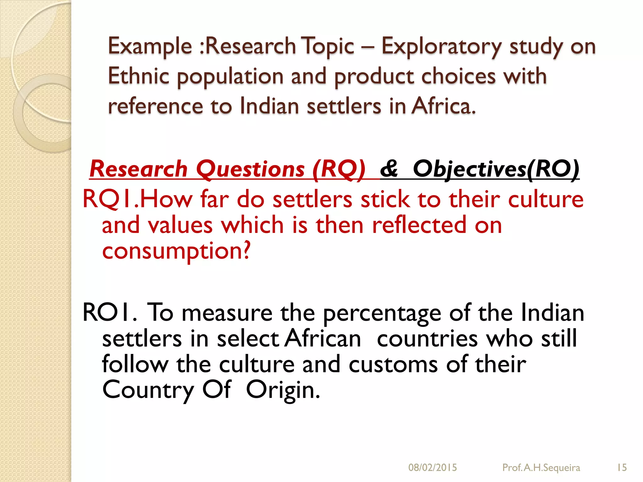 Research questions and research objectives | PDF