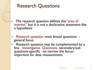 Research questions and research objectives | PPT
