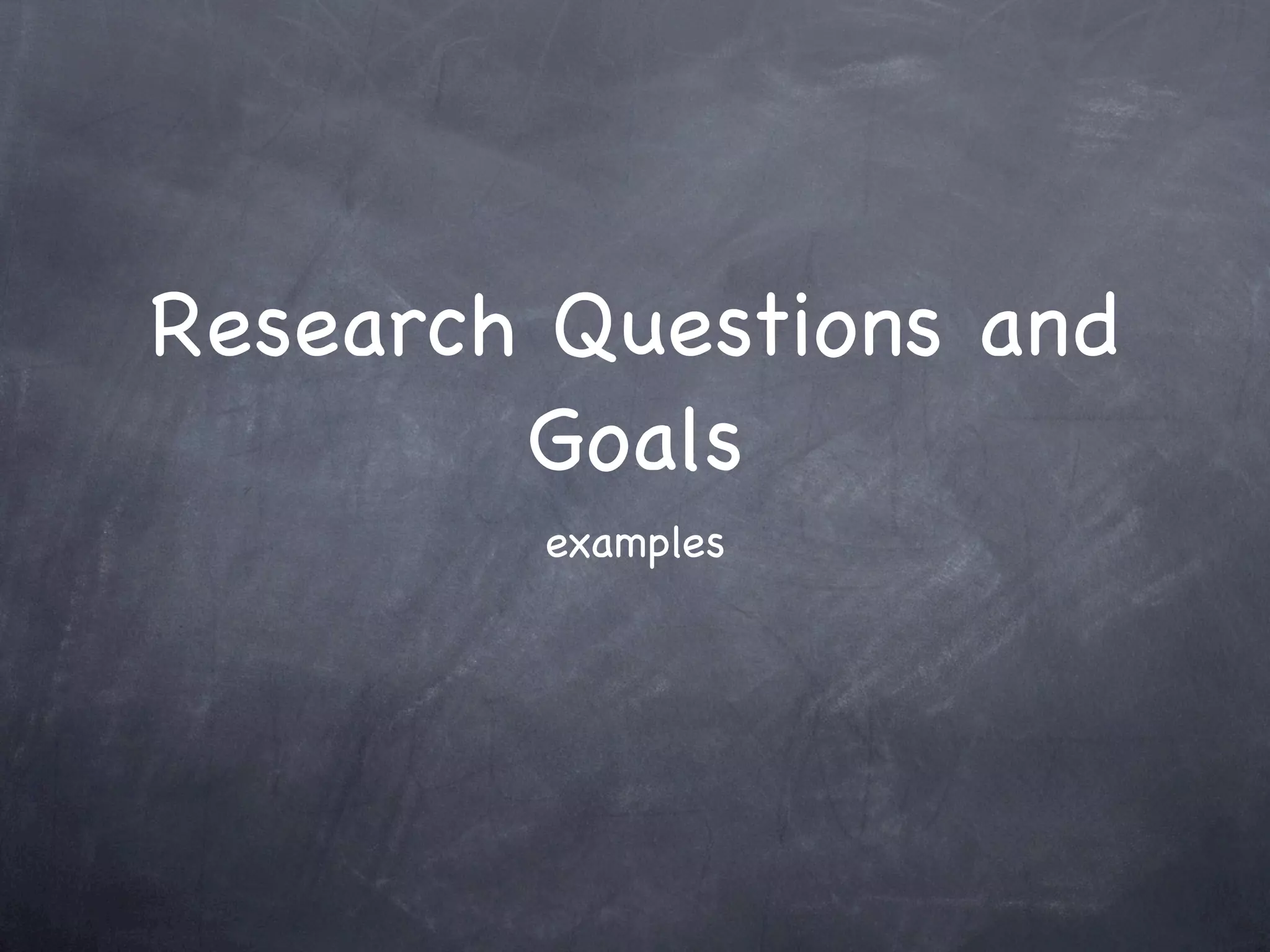 Research questions examples | PPT