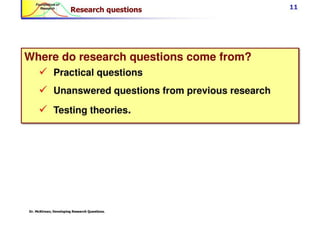 Research Questions & Hypotheses | PPT | Free Download